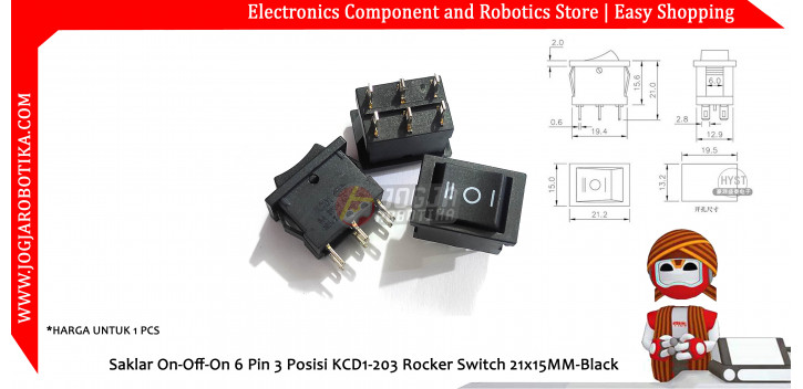6 Feet Switches 10 Pack KCD1-B3 Rocker Switches - 6 Feet 3 File Black ...