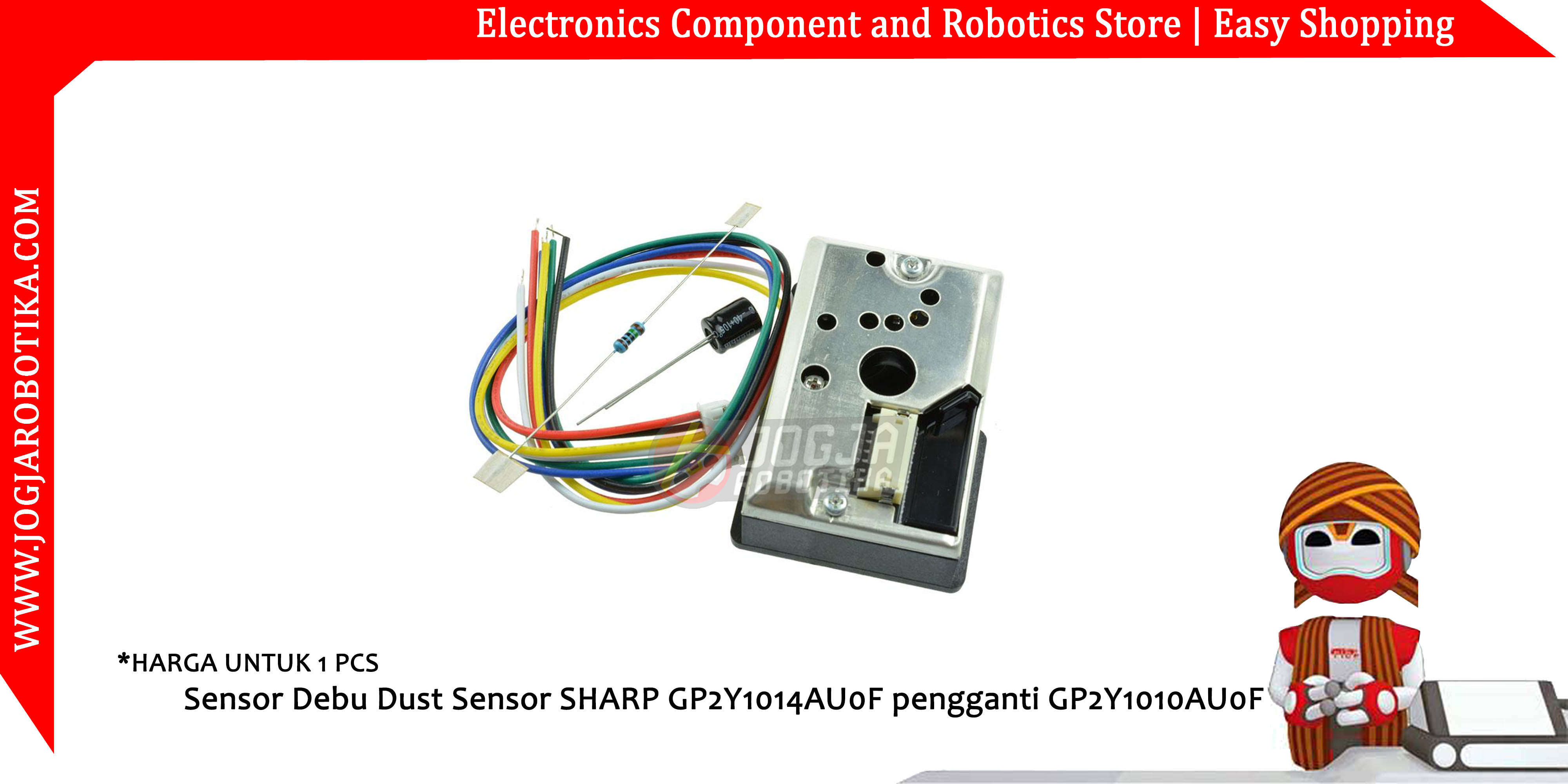 Jual Sensor Debu Dust Sensor SHARP GP2Y1010AU0F